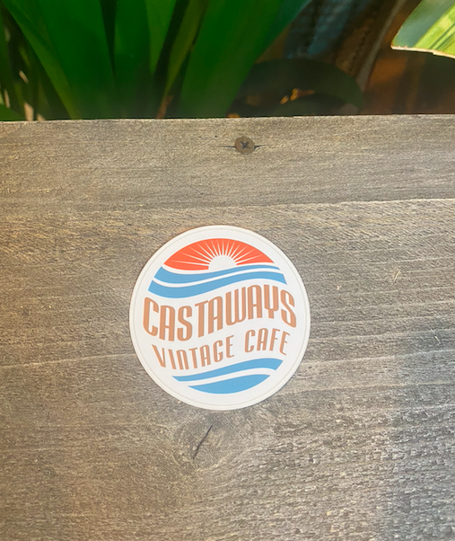 Vintage Castaways Sticker | Castaways Vintage Cafe